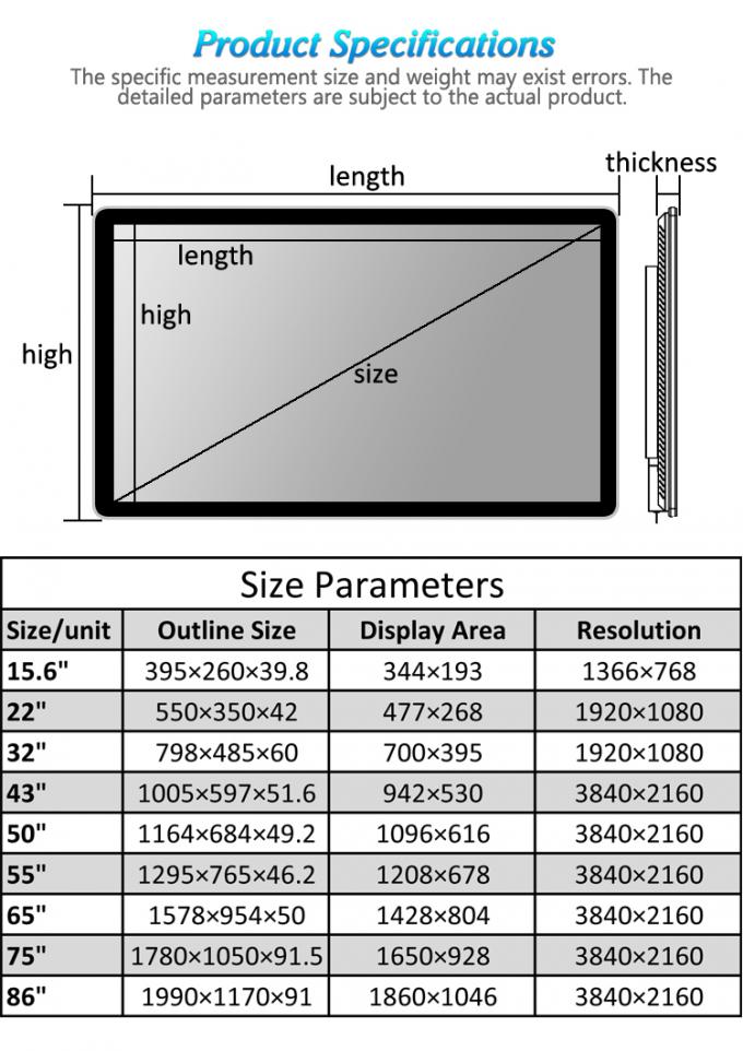 Indoor 32 Inch Digital Signage Pcap Wall Mounted Advertising Screen Indoor 32 Inch Digital Signage Pcap Wall Mounted Advertising Screen